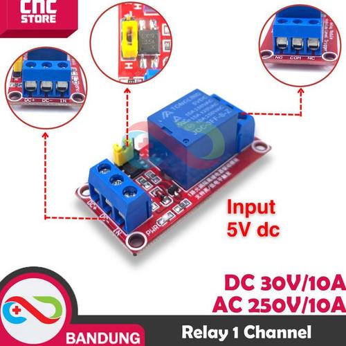 Jual MODULE RELAY 1 CHANNEL 5V AKTIV HIGH ATAU AKTIV LOW WITH ...