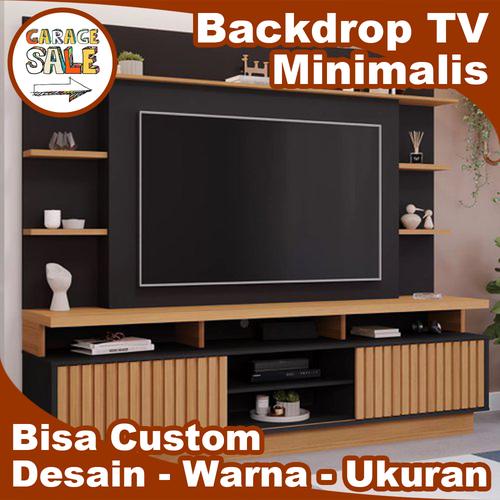 Jual Backdrop TV Minimalis Custom | Lemari TV | Partisi TV | Rak TV ...