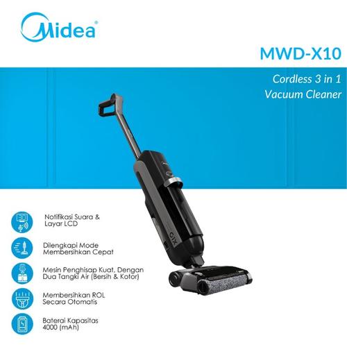 Promo Midea MWD-X10 Wet Dry Cordless Stick Vacuum Cleaner and Floor ...