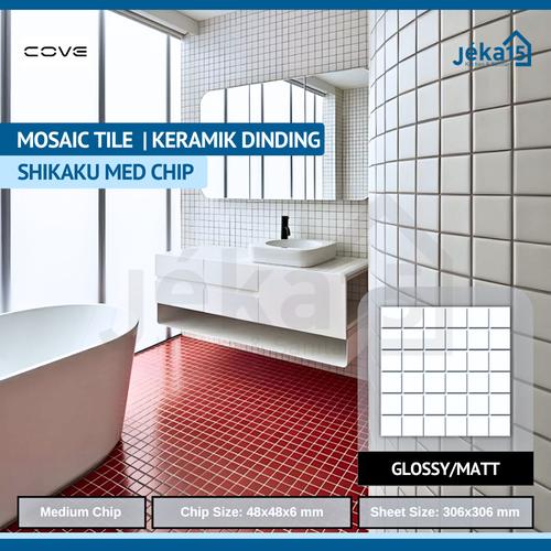 Jual Cove Shikaku Med Chip Mosaic Tile | Keramik Dinding Kamar Mandi ...