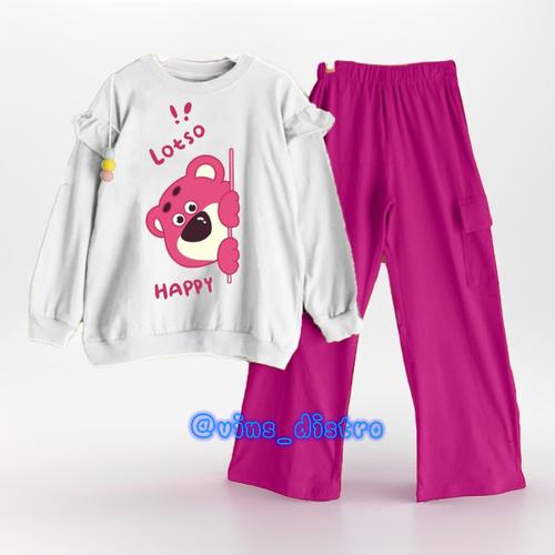 Jual LOTSO SET KIDS CELANA CARGO CRINKLE PRINTING/SETELAN ANAK LOTSO ...
