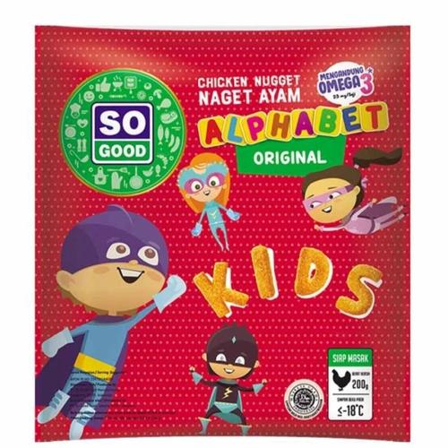 Jual SO GOOD Nugget Alphabet 200gr (KECIL) Abjad Halal Naget Daging ...