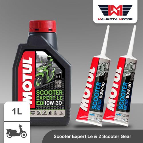 Promo MOTUL 4T SCOOTER EXPERT LE 10W30 1L + 2 OLI GARDAN MOTUL 120ML ...