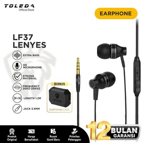 Promo Lenyes LF37 Earphones Stereo Extra Bass With Mic Jack 3.5mm Free ...