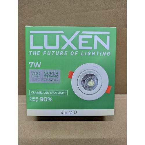 Jual LAMPU LUXEN LED SPOTLIGHT CLASSIC SLIM DOWNLIGHT LED 7W 7 Watt ...