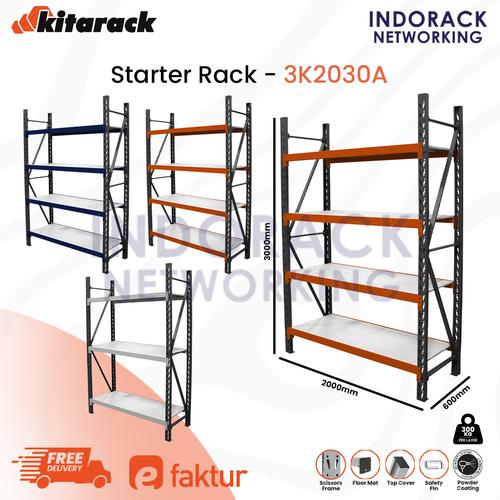 Jual Rak Gudang Besi 300kg per Layer Rack Gudang 3 Meter 3 / 4 Susun ...