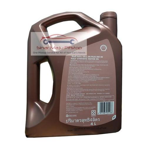 Jual Shell Helix Ultra SN PLUS 0W-20 FULLY SYNTHETIC MOTOR OIL 4 Liter ...