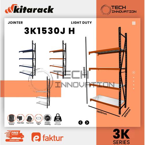 Jual Rak Gudang Light Duty 300KG / Layer Jointer Rak 150 x 60 x 300cm ...