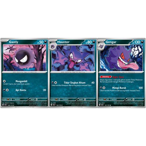 Jual Pokemon TCG Indonesia - Gastly, Haunter, Gengar sv3s - Gastly ...