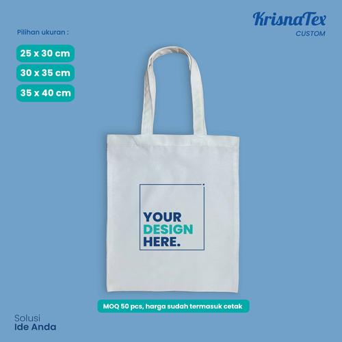 Jual Custom Tote Bag Kanvas Polyester Twill - Tas Custom Full Color ...