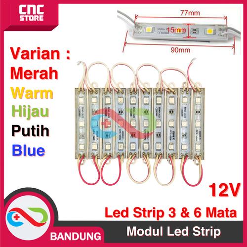 Jual MODUL LED 12V MODULE LED 3 MATA & 6 MATA STRIP SMD 5050 NEON BOX LAMPU VARIASI WARM WHITE ...