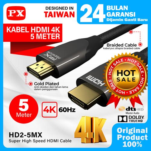Promo Kabel HDMI Ultra HD 4K High Speed HDR Nylon Braided 5M PX HD2-5MX ...
