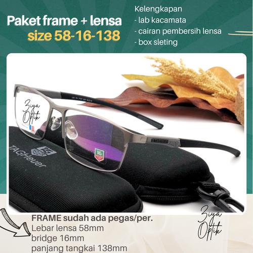 Promo kacamata progresif photocromic plus frame titanium super - Silver ...