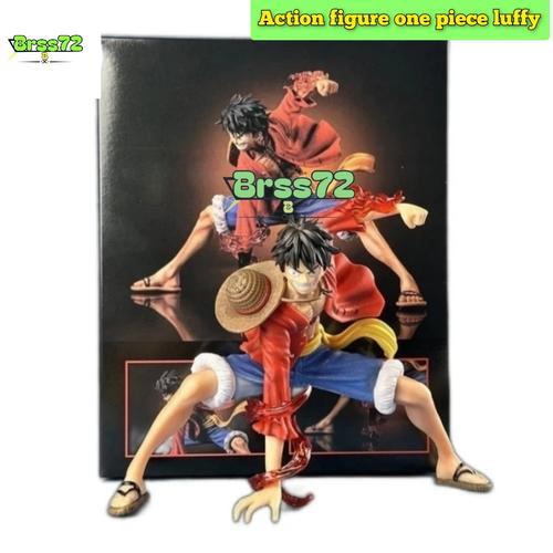 Jual Action figure one piece luffy baju merah jongkok aura api - Kab ...