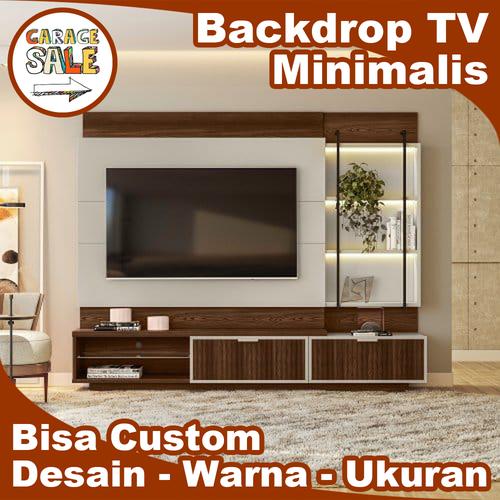Jual Backdrop TV Minimalis Custom | Lemari TV | Partisi TV | Rak TV ...