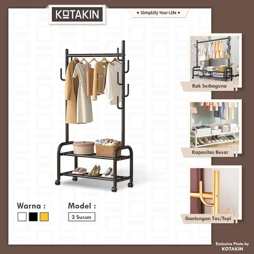 Promo Rak Baju Stand Hanger Tempat Pakaian Baju Celana Jemuran Portable ...