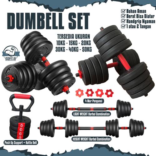 Jual Isofit.id DUMBELL SET ROUND / Barbel / Alat Angkat Beban/ Alat ...