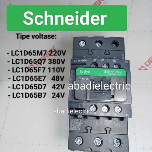 Promo kontaktor contactor lc1d 65AF7 110vac Schneider 3phase - Jakarta ...