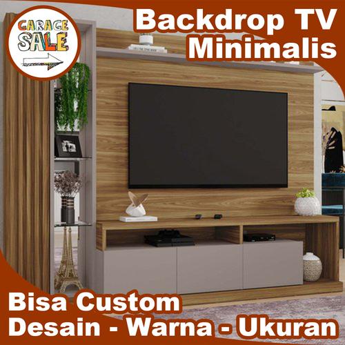 Jual Backdrop TV Minimalis Custom | Lemari TV | Partisi TV | Rak TV ...