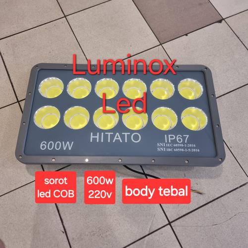 Jual lampu tembak led hitato 600w 600watt / sorot floodlight COB 12mata ...