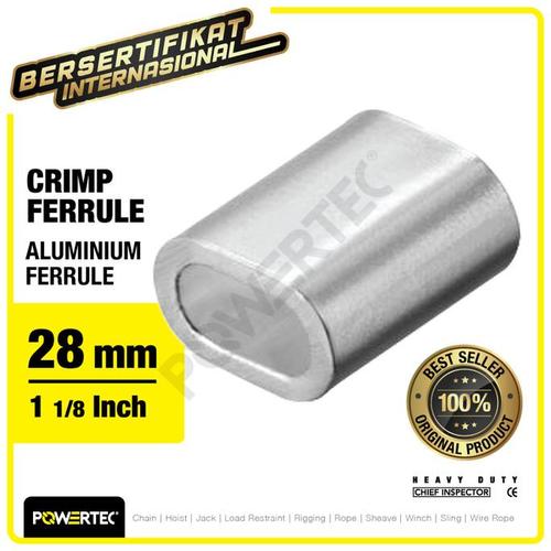 Jual Aluminium Ferrule / Crimp Ferrule 28mm POWERTEC - Jakarta Selatan ...