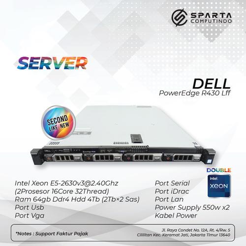 Jual Server Dell PowerEdge R430 Lff Xeon E5-2630v3 X2 Ram 64gb Ddr4 Hdd ...