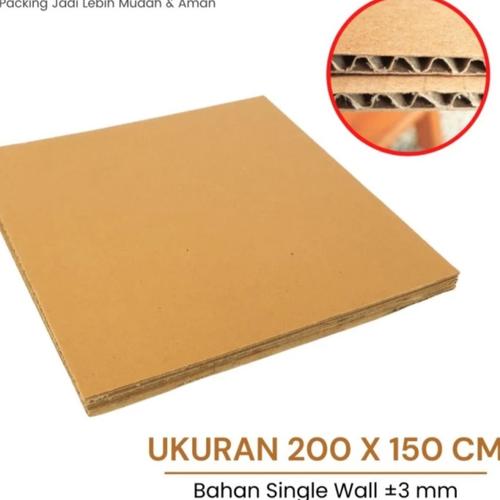 Jual kardus lembaran single wall sheet lembaran karton packaging ukuran ...
