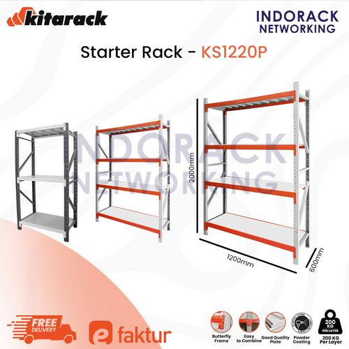 Promo KITARACK Light Duty KS1220 Putih Rack Gudang 200KG / Layer ...