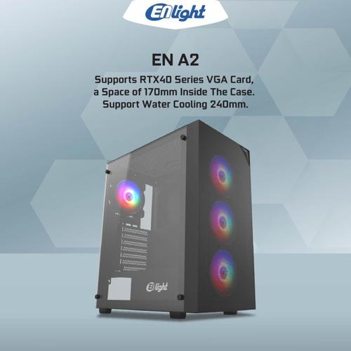 Jual Casing ENLIGHT A2 - ATX Case Mesh + Temper PC Casing Enlight A2 ...