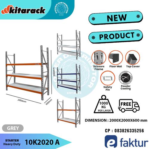 Jual 10K2020 - Rak Gudang Starter Frame Abu Heavy Duty K Series 1000kg ...