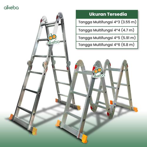 Jual Tangga Lipat alumunium Kuat Multifungsi Uk 4x3 / 4x4 / 4x5 / 4x6 ...