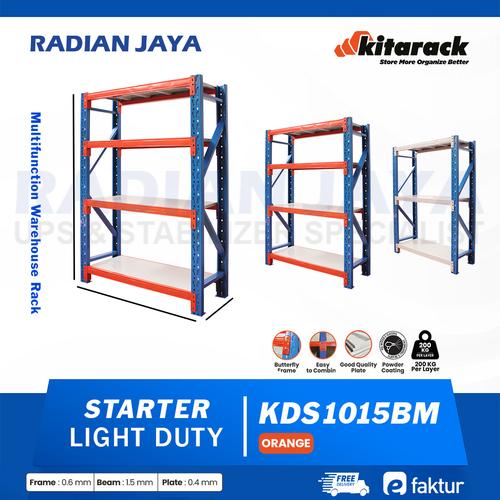 Promo KDS1015 Rack Gudang Besi 200KG Rak Gudang Light Duty Panjang 1 ...