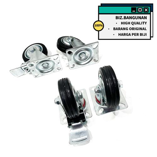 Jual RODA KARET HITAM HIDUP 3 INCH - RODA TROLI TROLLEY ETALASE GEROBAK ...