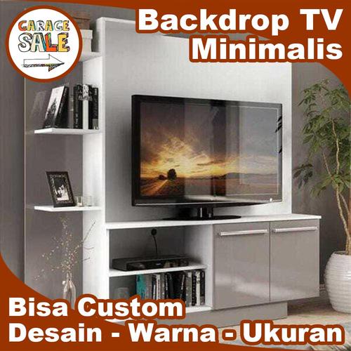 Jual Backdrop TV Minimalis Custom | Lemari TV | Partisi TV | Rak TV ...