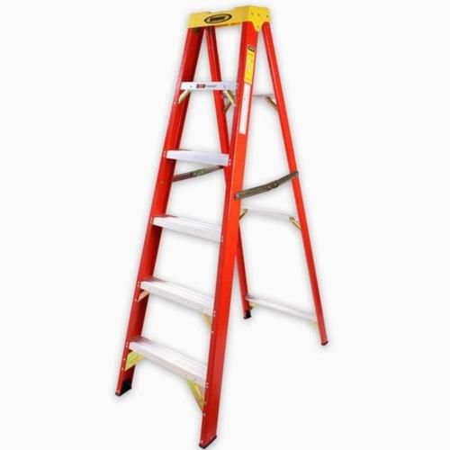 Jual Original Krisbow Tangga Fiber Glass anti static 6 Step - Merah ...