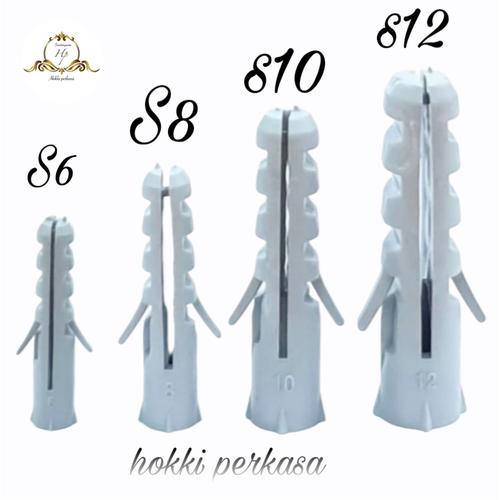 Jual FISHER VISER PISER FISER TEMBOK UNIVE S6 S8 S10 DAN S12 PLT PUTIH @100 PCS S12 (ISI 50 PCS ...