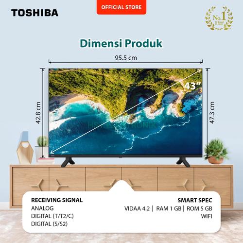 Jual Toshiba 43V31LP LED VIDAA Smart TV [43 Inch] Full-HD Dolby Audio ...