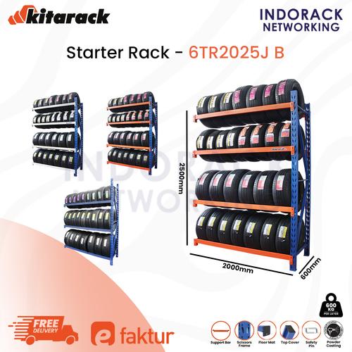Jual KITARACK 6TR2025J Biru Jointer Tire Rack Rak Ban Motor Ban Mobil ...