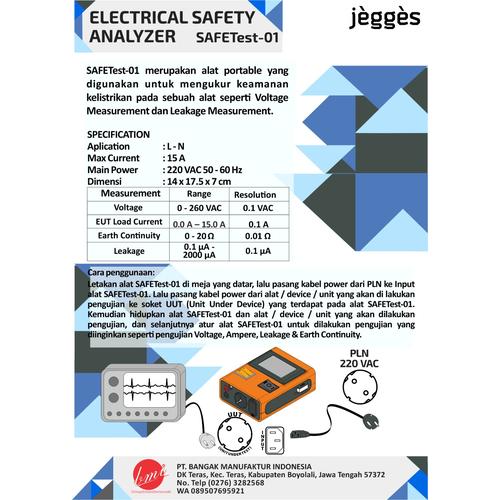 Jual SAFETest-01 Electrical Safety Analyzer JEGGES - Kab. Boyolali ...
