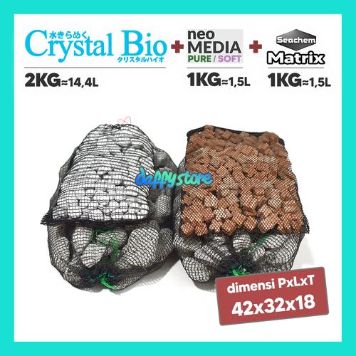 Jual Crystal Bio 2 KG + Neo Media 1 KG + Seachem Matrix 1 KG paket ...