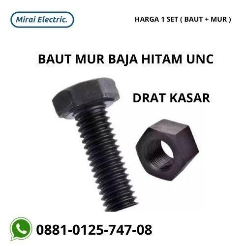 Jual 5/8" x 3 1/2" Baut Mur Besi Hitam UNC ( Drat Kasar ) - Jakarta Barat - MIRAI ELECTRICAL ...