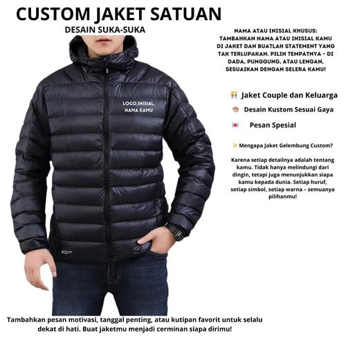Jual Jaket Gelembung Custom Anti Dingin Tambah Nama Inisial Pilih ...