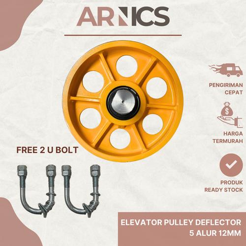 Jual Elevator Pulley Deflector 5 Alur x 12mm / Pulley Lift / Pulley Car ...