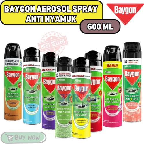 Jual Baygon Aerosol Spray 600 ml - Membasmi Nyamuk - Cherry Blossom ...