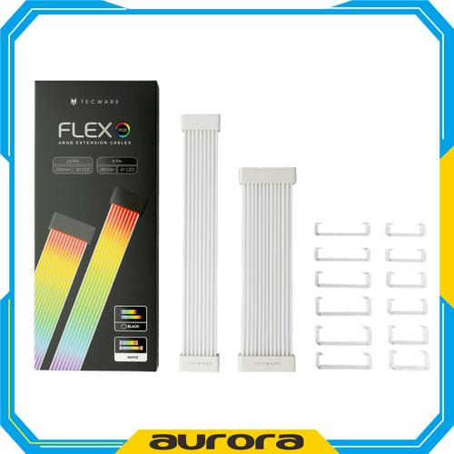 Jual Tecware Flex ARGB Black White PSU Sleeved Extension Sleeve Kit ...