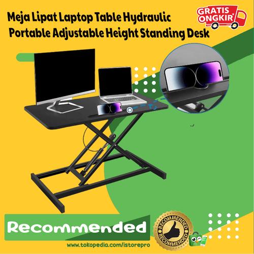 Promo Meja Lipat Laptop Liftable Foldable Stand Bed Minimalis Table Hydraulic Portable ...