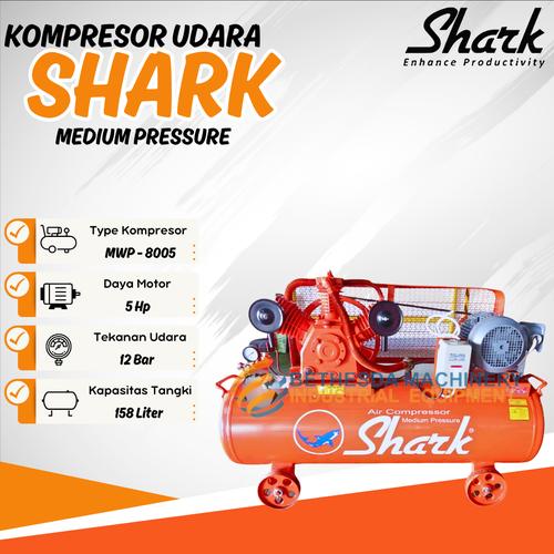 Jual Kompresor Shark 5HP Medium Pressure Compressor MWP 8005 12 Bar ...