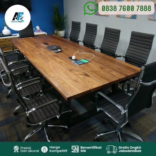 Jual Meja kayu jati persegi panjang - Meja meeting kerja rapat kantor ...