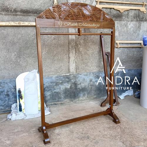 Jual gawangan baju batik ukiran daun, gawangan baju dan gamis bisa ...