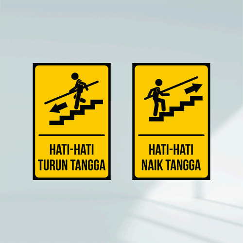 Jual STIKER HATI-HATI NAIK / TURUN TANGGA - PRINT UV - Jakarta Timur ...